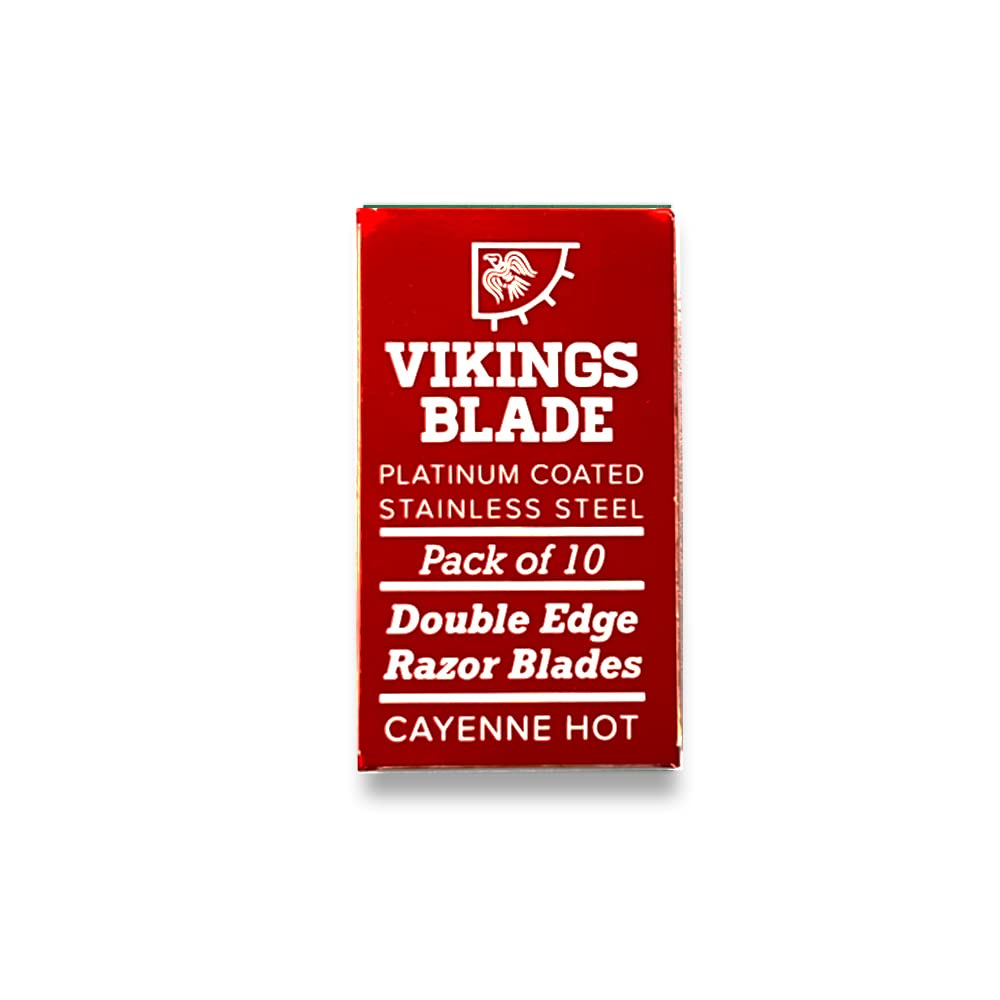 10 "Cayenne Hot" Swedish Steel Double Edge Razor Blades – Vikings Blade